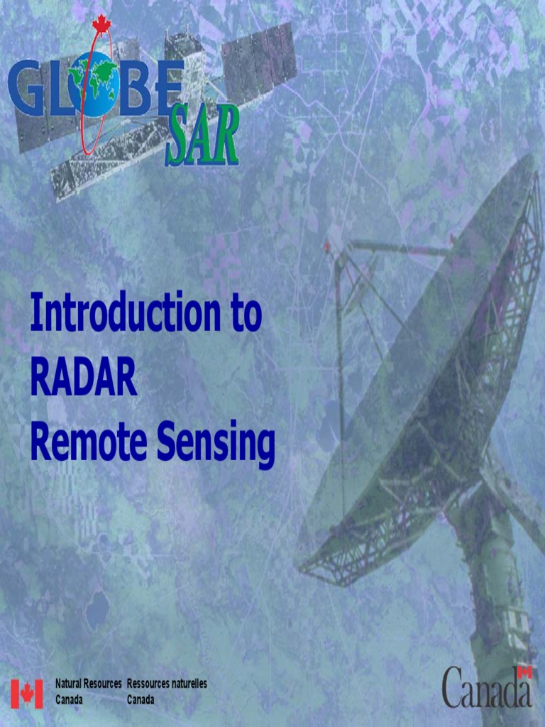 Introduction To Radar Remote Sensing: Canada Centre For Remote Sensing ...