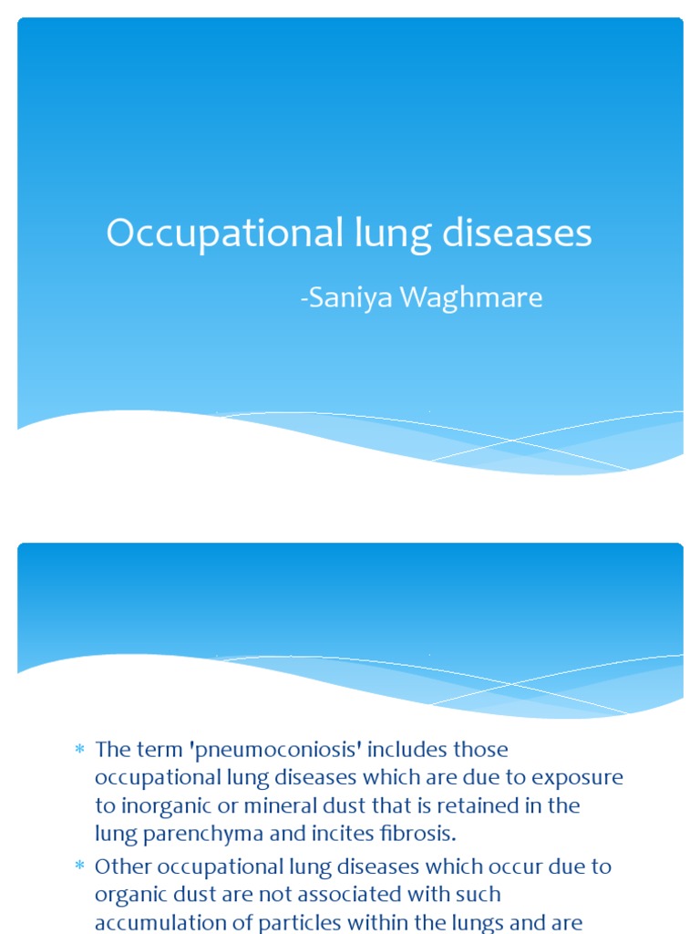 Occupational Lung Disease | PDF | Pulmonology | Clinical Medicine