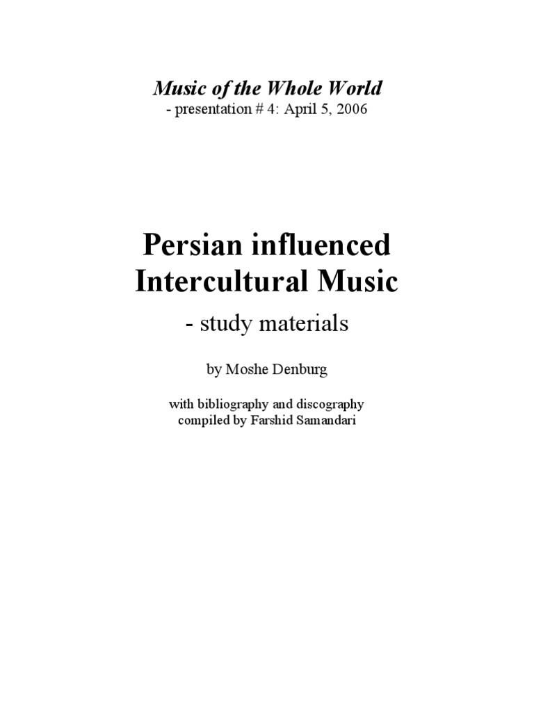 Persian Study-Guide General | PDF | String Instruments | Interval (Music)