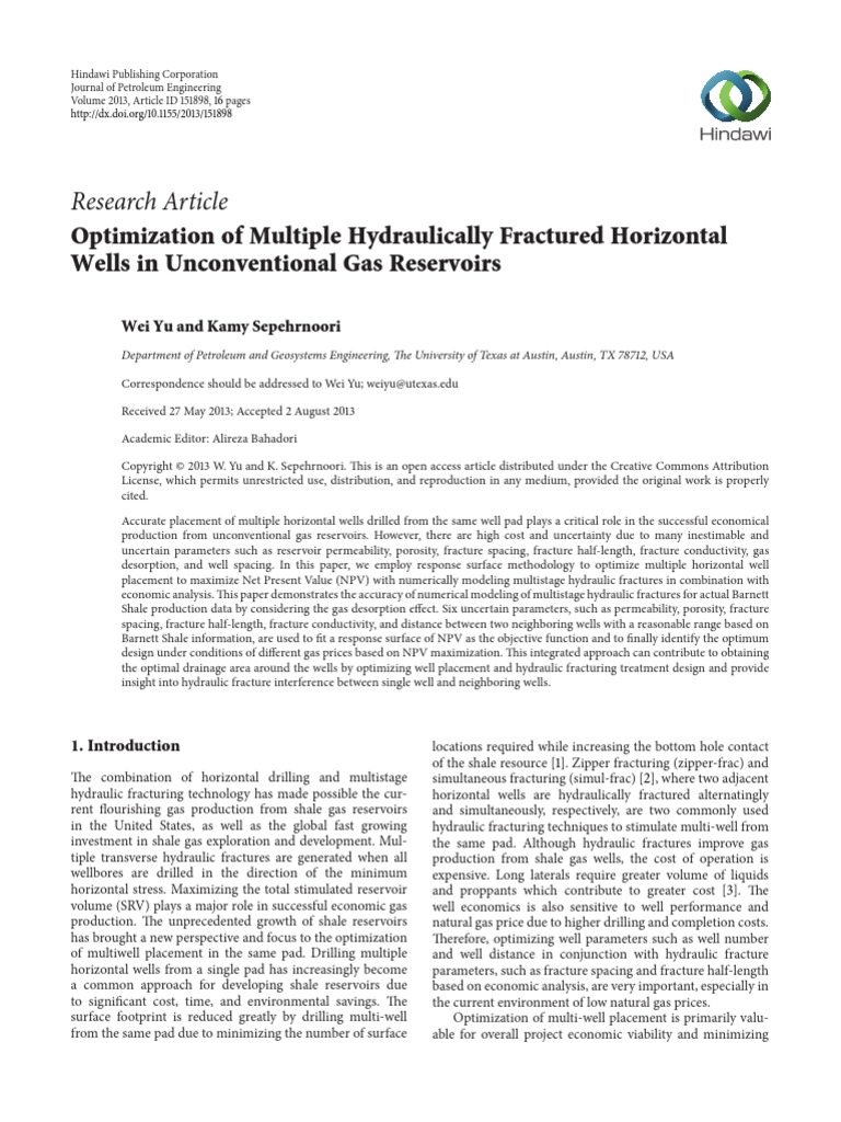 Optimization of Multiple Hydraulically F PDF | PDF | Hydraulic ...