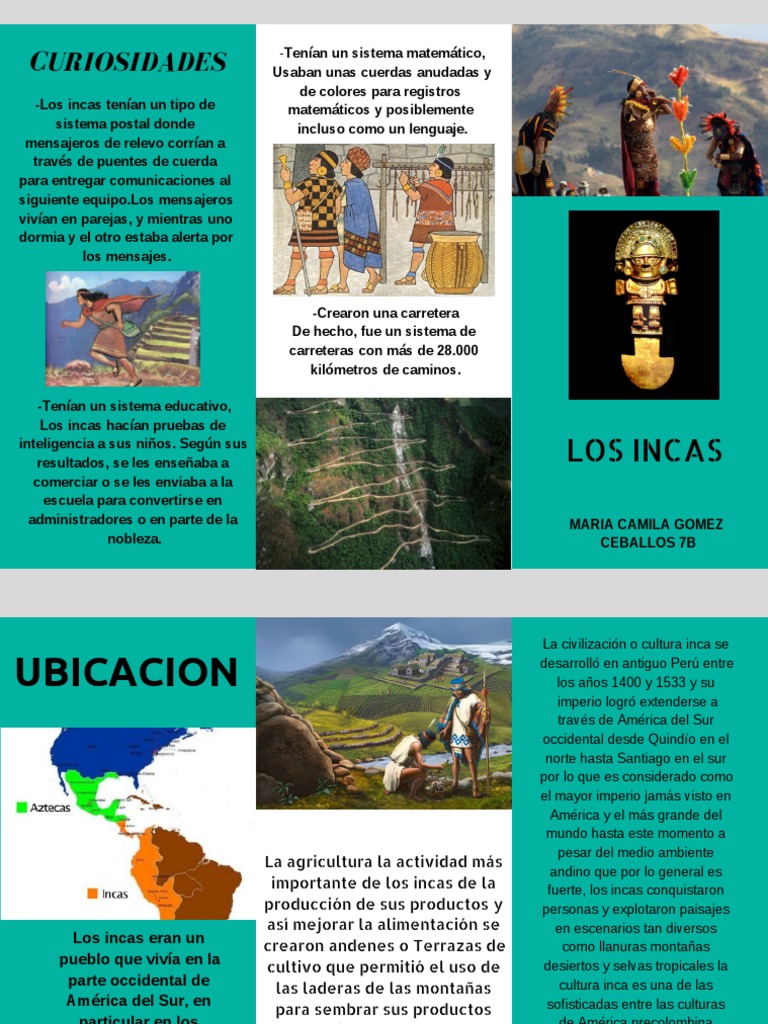 Folleto Inca | PDF | Imperio Inca | Américas