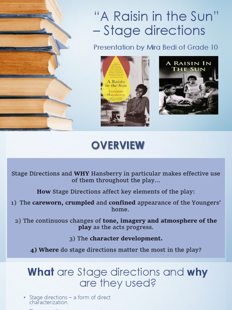 Stage Directions in A Raisin in the Sun | PDF | Poetry | General Fiction
