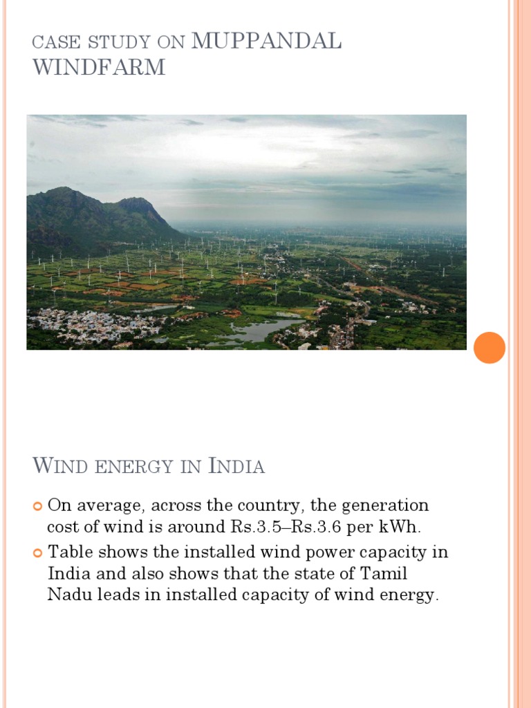 Case Study of Muppandal Windfarm | Wind Farm | Wind Power