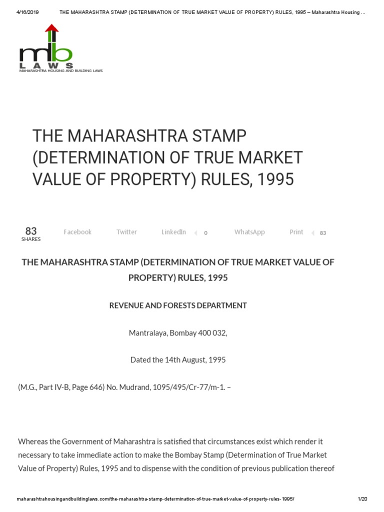 Guidelines for Determining the True Market Value of Property for Stamp ...