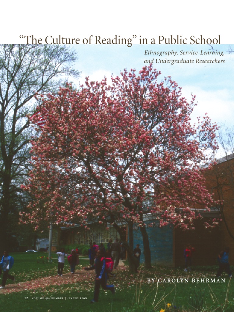 "The Culture of Reading" in A Public School: Ethnography, Service ...