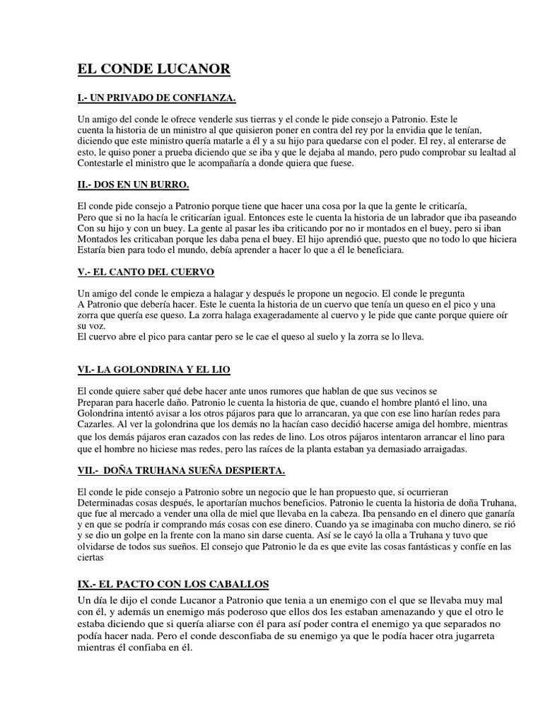 El Conde Lucanor | PDF | Narración