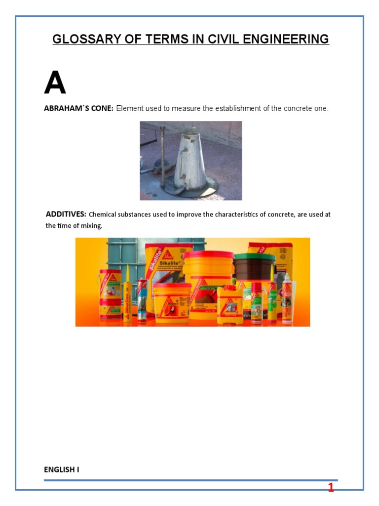 Glossary of Terms in Civil Engineering: Abraham S Cone | PDF | Brick ...