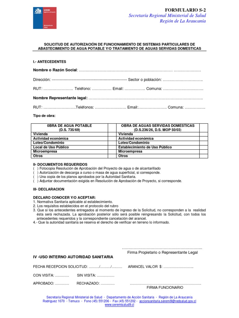 Formato S2 Aprobación de Funcionamiento | PDF | Bienestar | Medicina