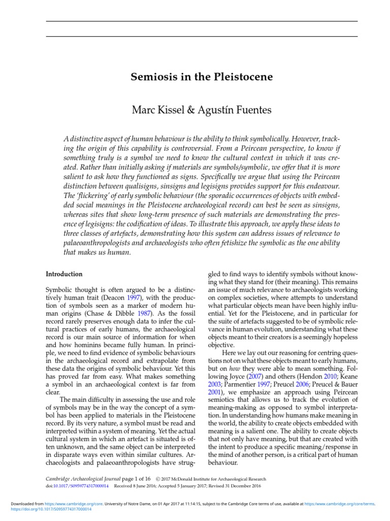 Agustín Fuentes | PDF | Charles Sanders Peirce | Semiotics