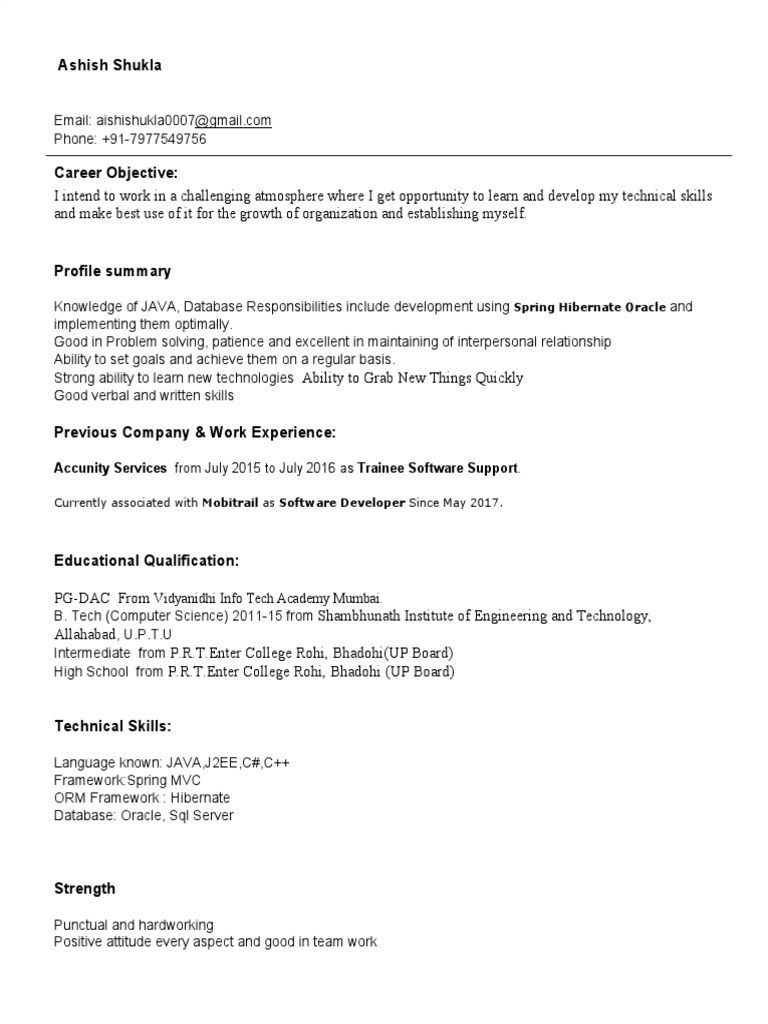 Ashish Resume Updated 1 - 1 | PDF | Databases | Information Technology Management