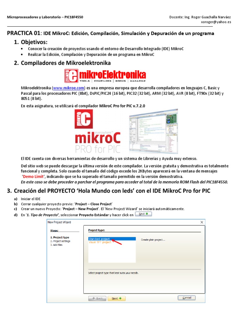 P01 IDE MikroC Edicion Compilacion Simulacion y Depuracion de Un Programa | PDF | Entorno de ...