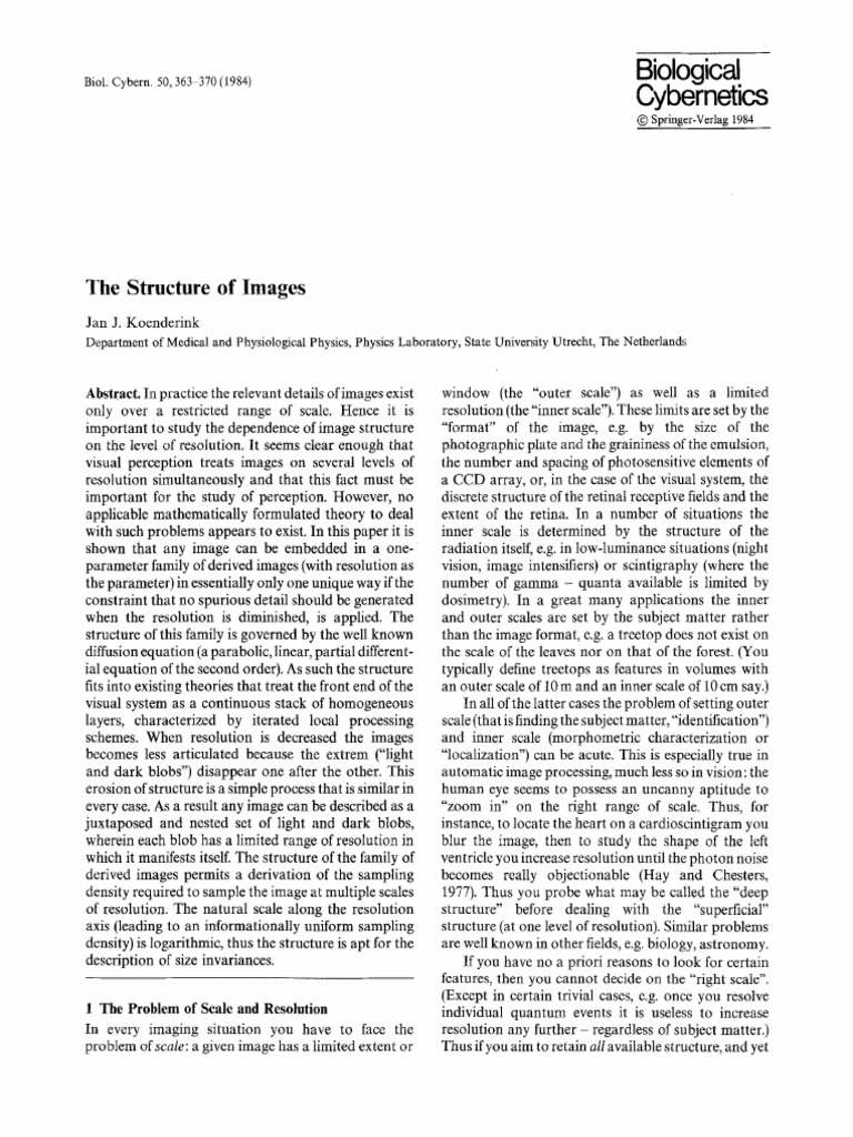The Structure of Images | PDF | Maxima And Minima | Equations