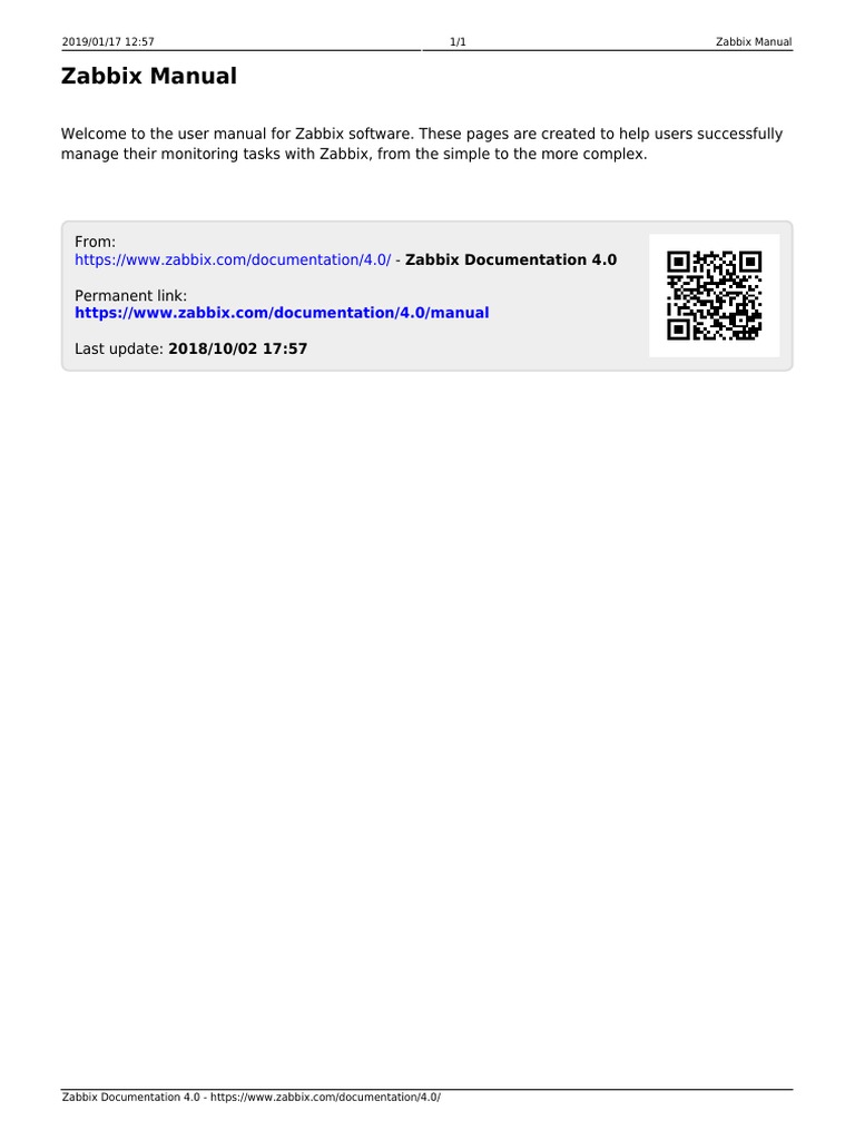 Zabbix Manual | PDF | Home & Garden