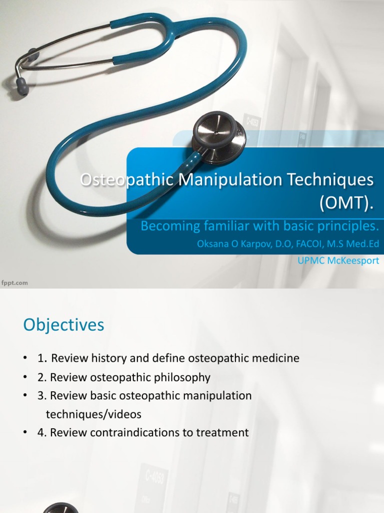 Osteopathic Manipulation Techniques (OMT) .: Becoming Familiar With ...