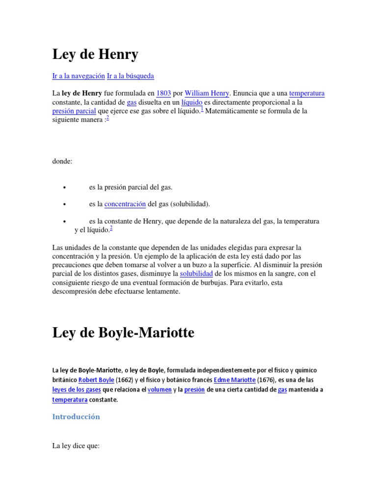Ley de Henry | PDF | Valoración | Química