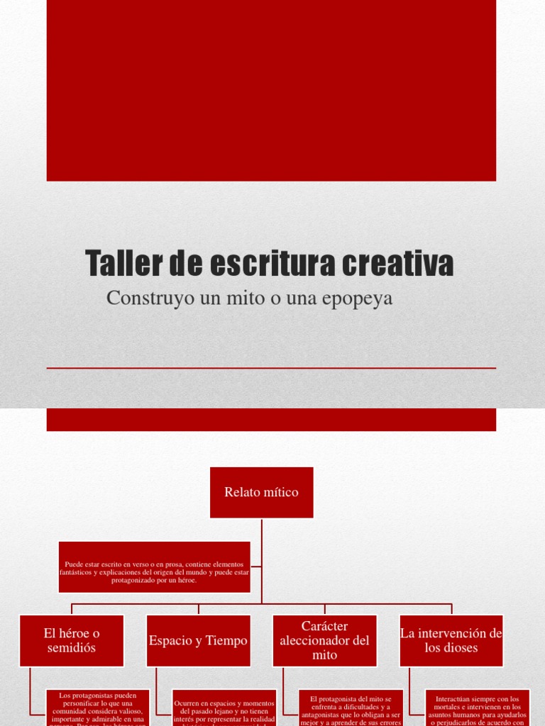Mitos y epopeyas: Taller de escritura | PDF | Poesía épica | Héroe