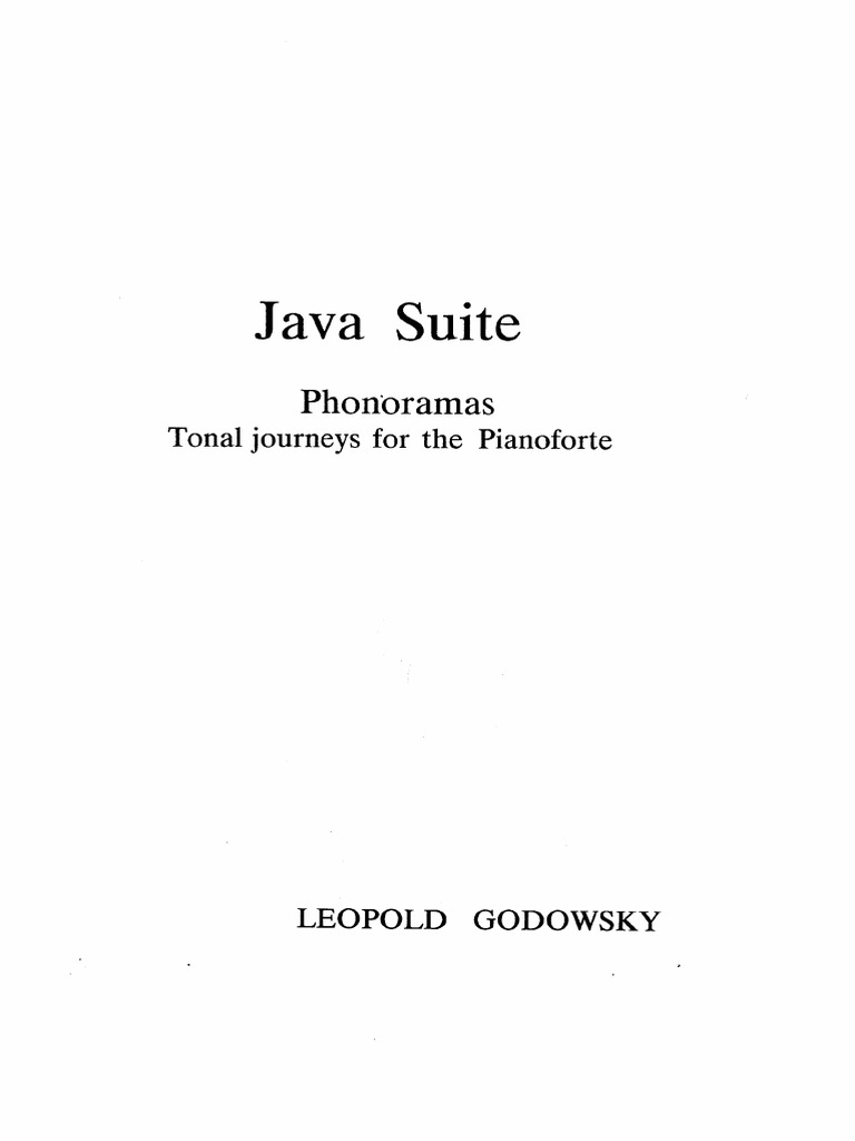 IMSLP03878 Godowsky - Java Suite PDF | PDF
