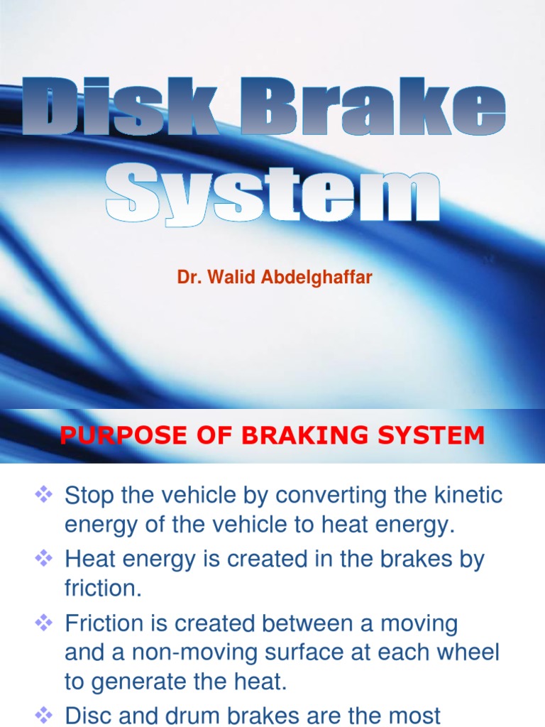 Advantages of Disc Brake Systems | PDF | Brake | Mechanical Engineering