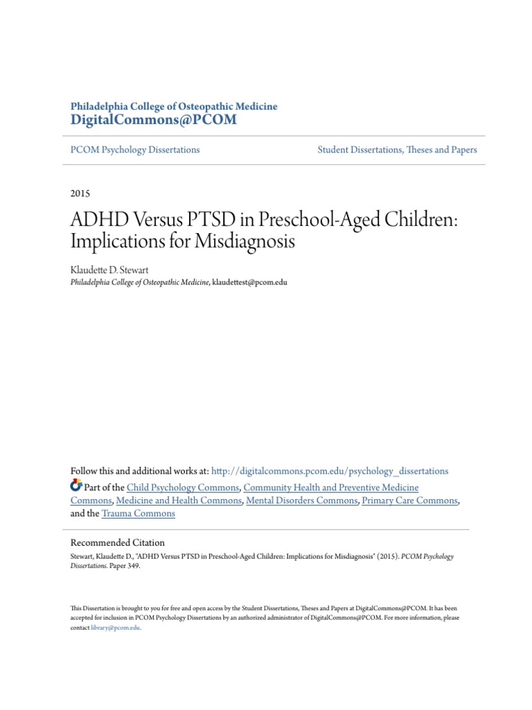 ADHD Versus PTSD | PDF | Attention Deficit Hyperactivity Disorder ...