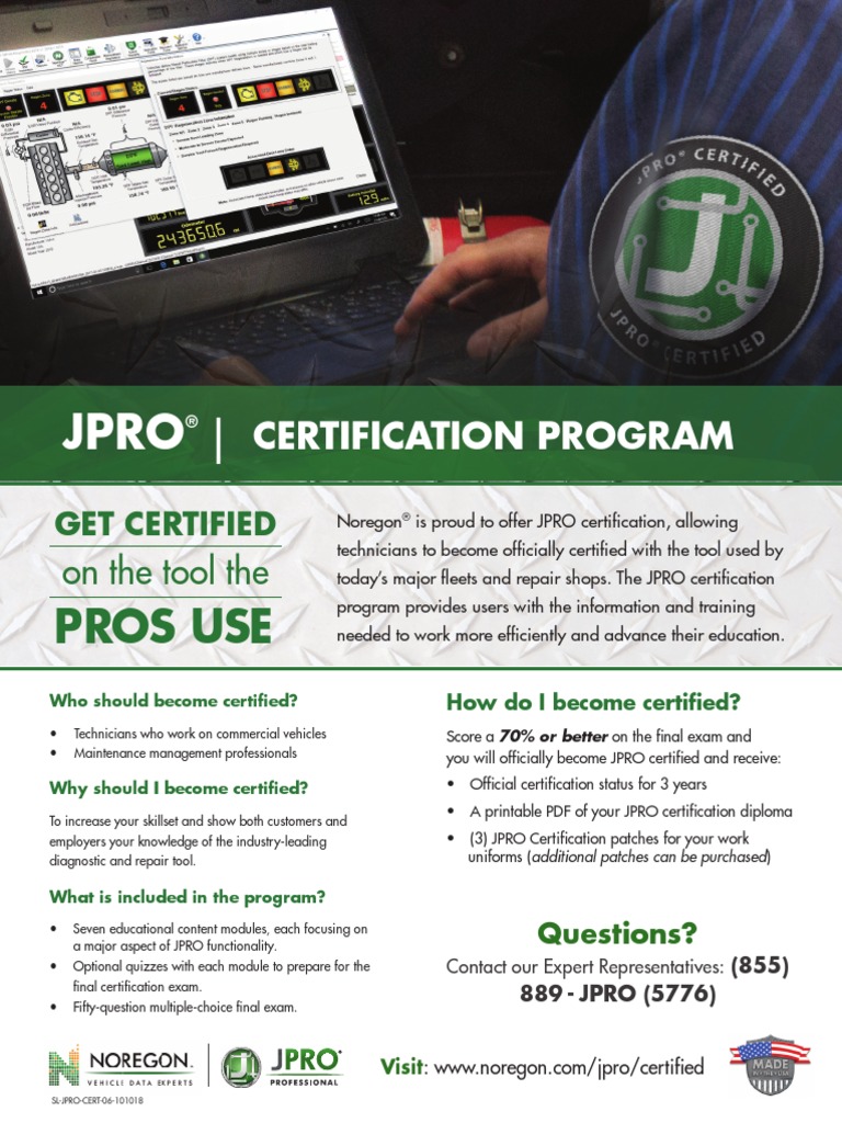 JPRO Certification Overview SL JPRO CERT 06 101018 | PDF