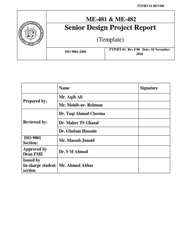 FYP Report Template and Guidelines | PDF | Mathematical Model | Simulation