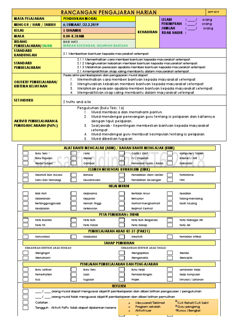 Contoh RPH Pak21 | PDF