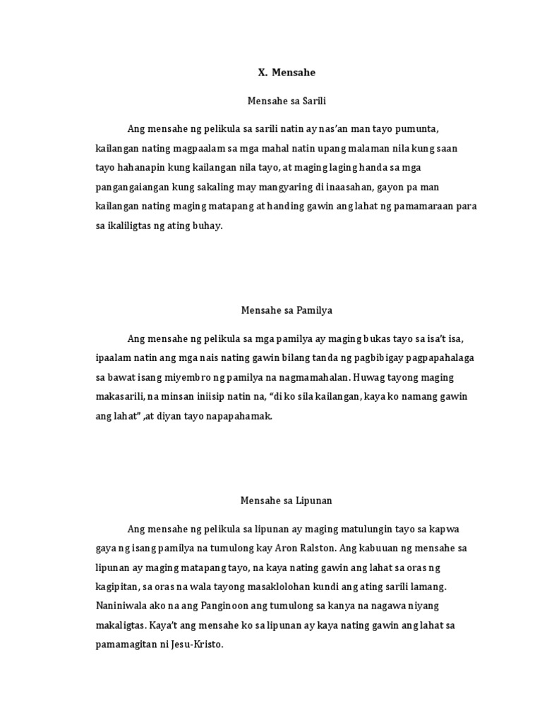 Mensahe Sa Sarili | PDF