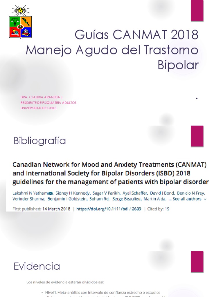 Guias Canmat Bipolar 2018 | PDF | Desorden bipolar | Antidepresivo