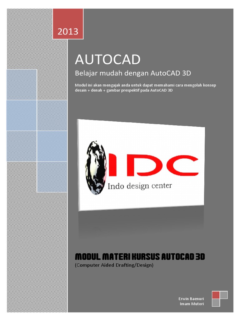 Modul Kursus Autocad 3D PDF | PDF