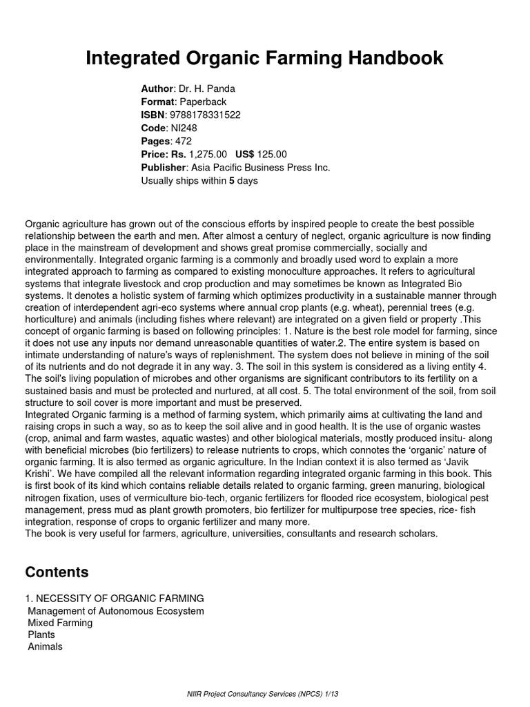 Organic Farming Guide for Experts | PDF | Organic Farming | Agriculture