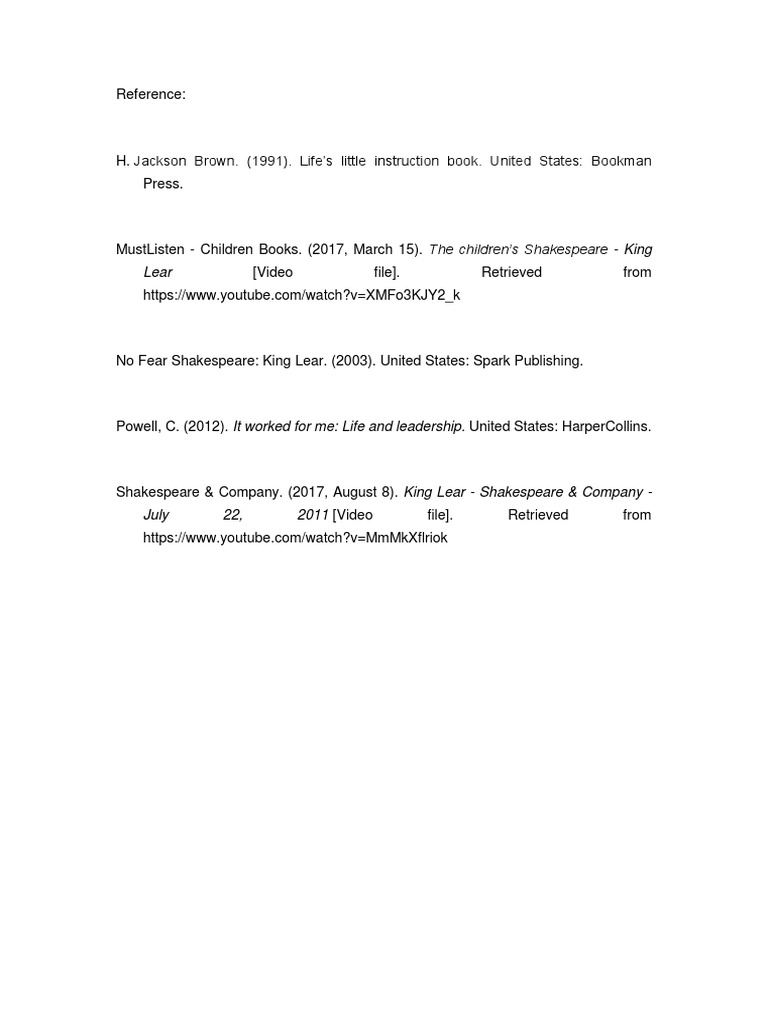 Drama Reflection Ref | PDF