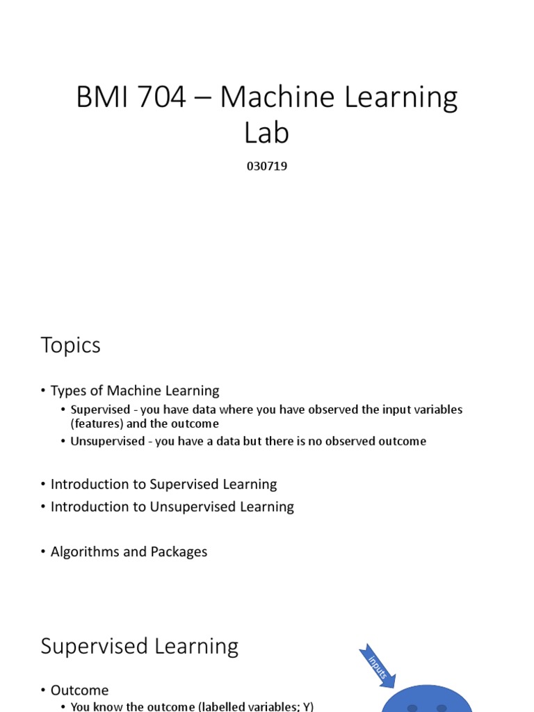 Machine Learning Basics: Supervised & Unsupervised | PDF | Cluster Analysis | Machine Learning
