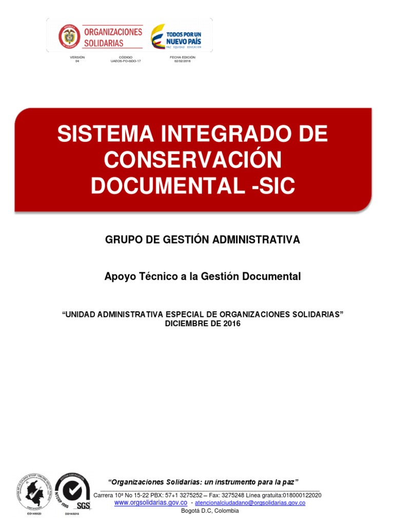 Sistema Integrado de Conservación Documental PDF | PDF | Archivo de computadora | Planificación