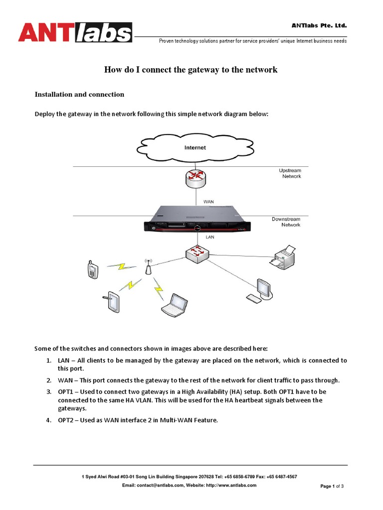 How Do I Connect The Gateway To The Network - R - 1.00 PDF | PDF ...