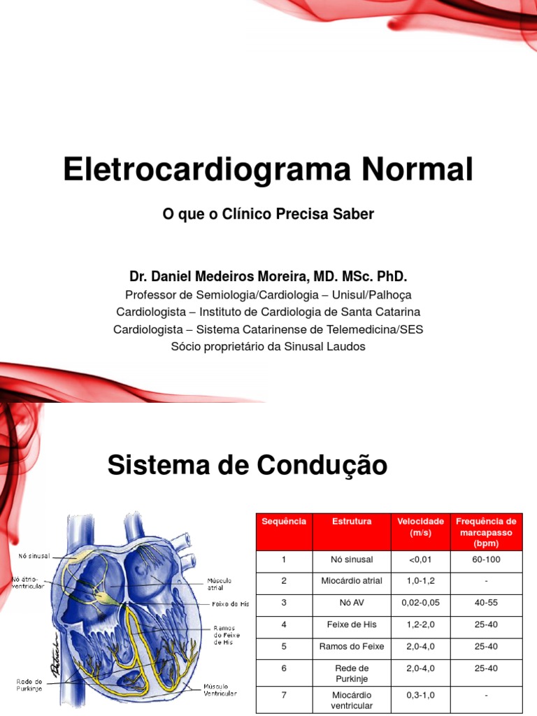 Eletrocardiograma Normal PDF | PDF | Eletrocardiografia | Órgão (anatomia)
