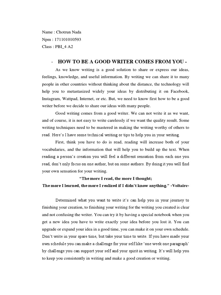 how to be a good writer.pdf | Writers | Semiotics