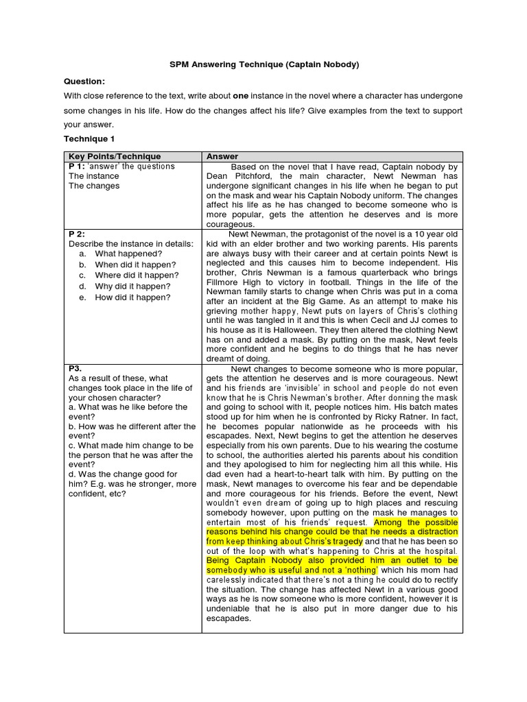 SPM Answering Technique | PDF