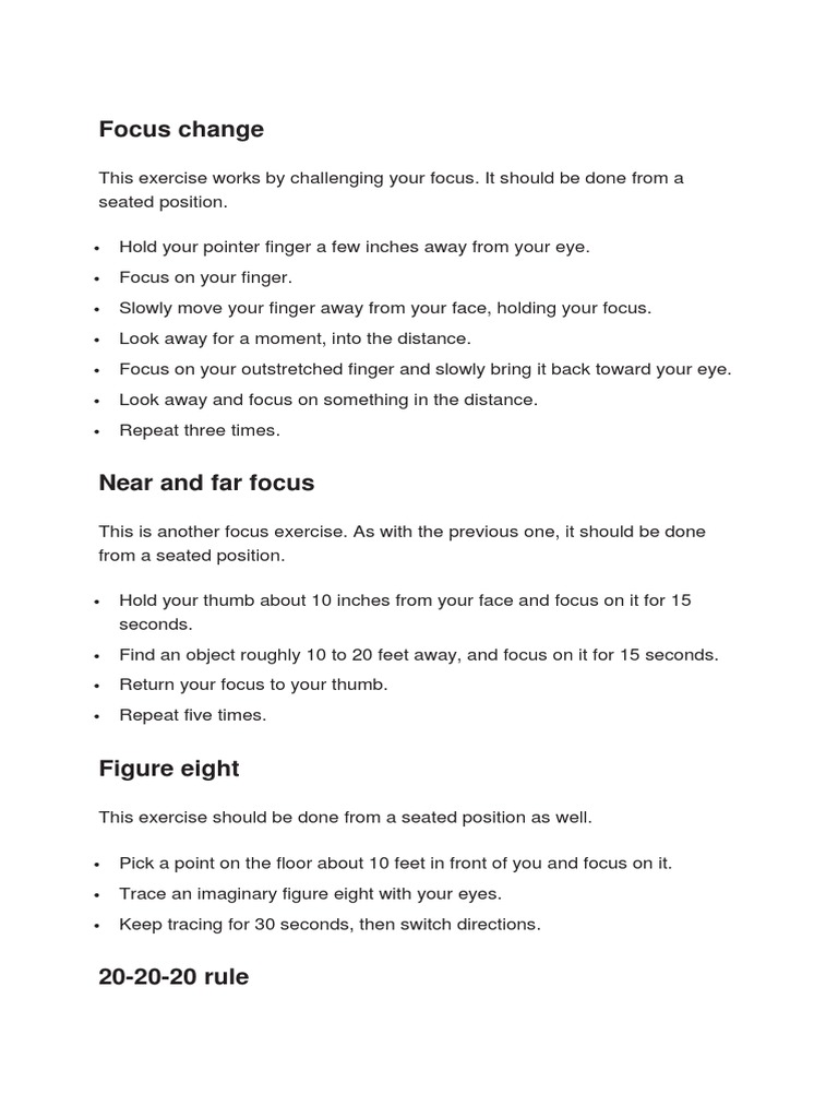 Eye Exercise | PDF | Sunglasses | Human Eye