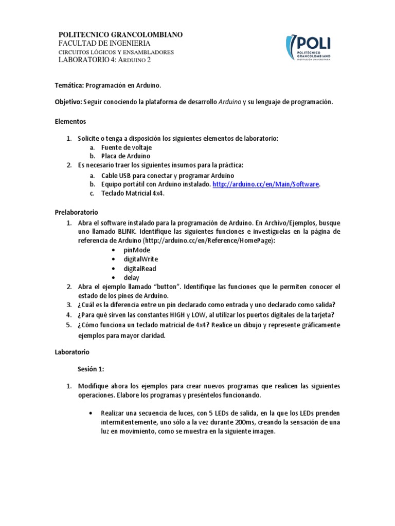 Lab 4 Circuitos Logicos Y Ensambladores Arduino2 Pdf Arduino 1219