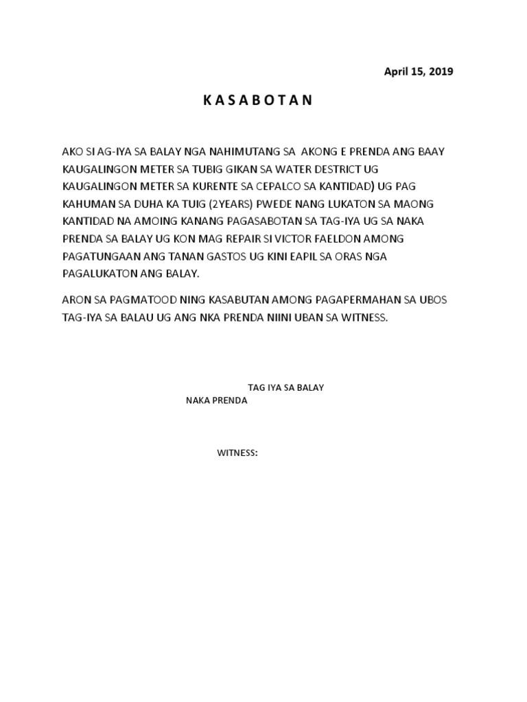 Kasabutan | PDF