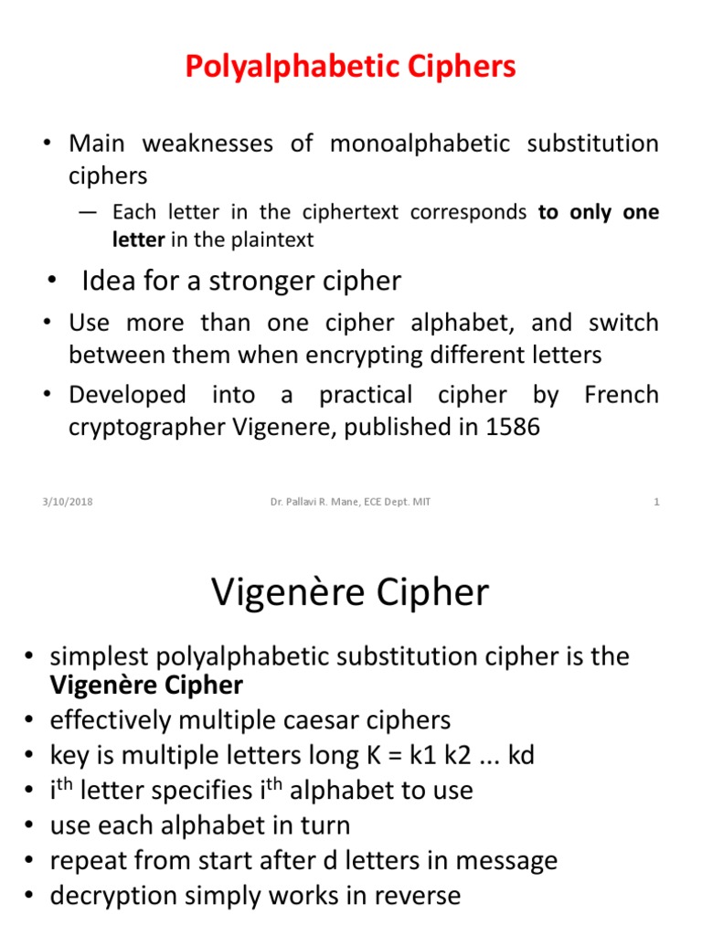 Polyalphabetic Ciphers.pdf | Cipher | Cryptography