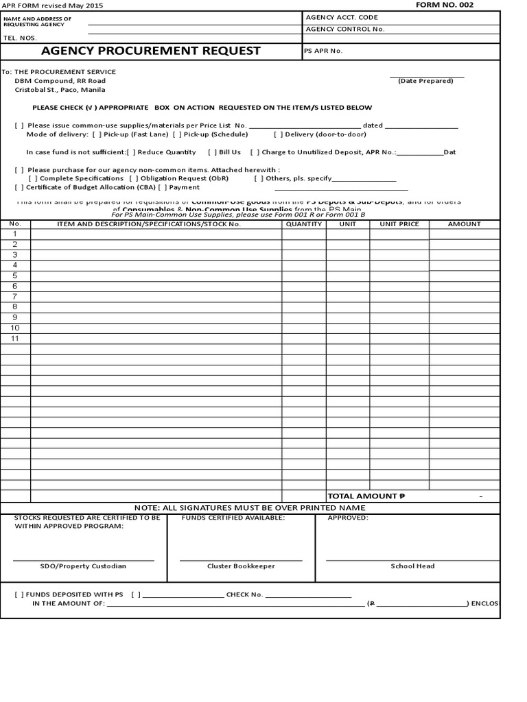 Procurement Forms | Download Free PDF | Procurement | Business