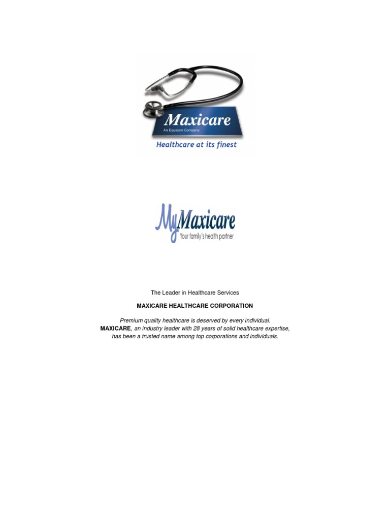MY MAXICARE (Brochure) PDF | PDF | Emergency Department | Physical ...