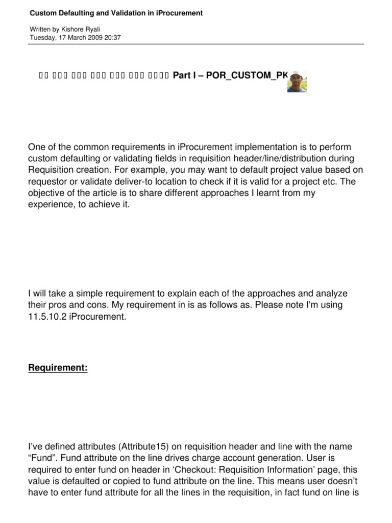 380 Por Custom PKG Iprocurement Part1 | PDF | Modular Programming ...