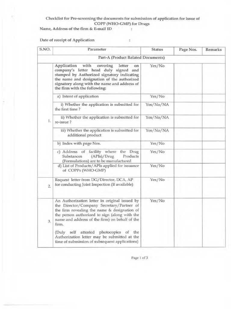 Checklist For WHO-GMP PDF | PDF