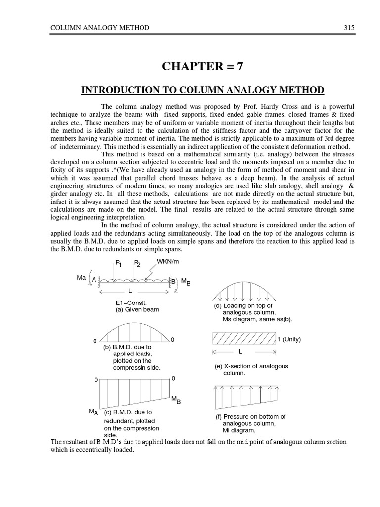 Chapter 7: Introduction To Column Analogy Method | PDF | Truss | Beam ...