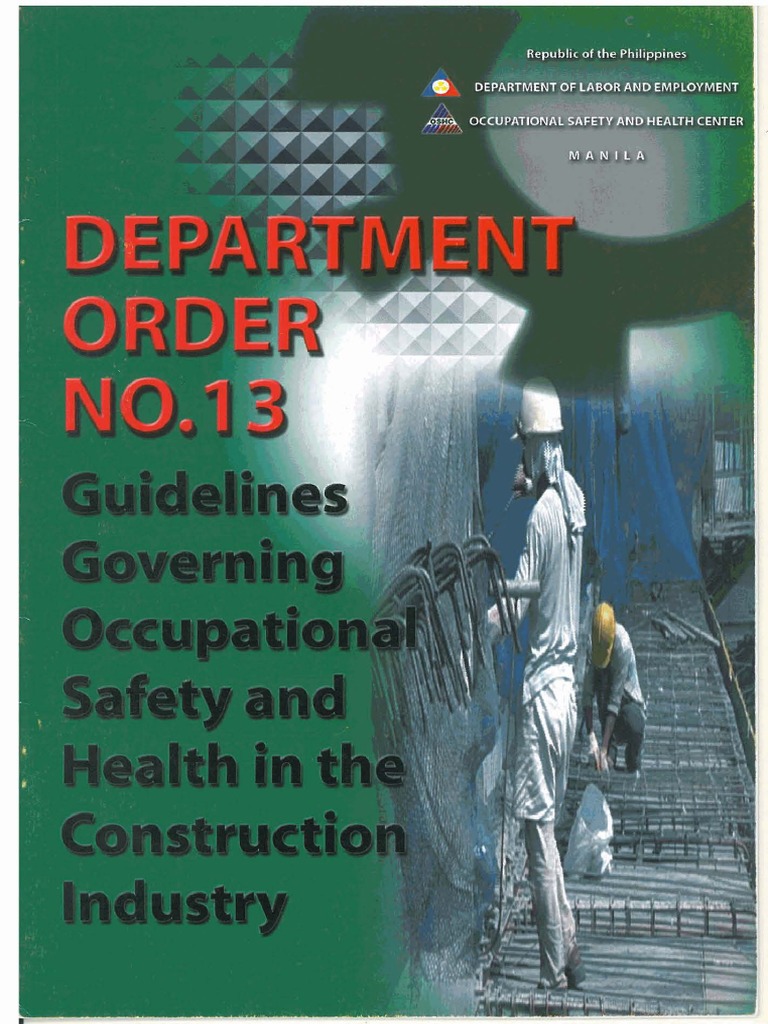 Construction Safety Guidelines - DOLE DAO 13.pdf | Occupational Safety ...