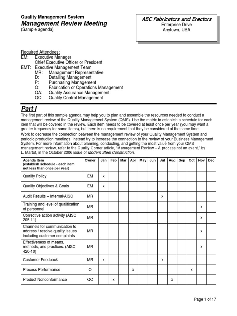 Sample Management Review Form2 | PDF | Quality Management System ...