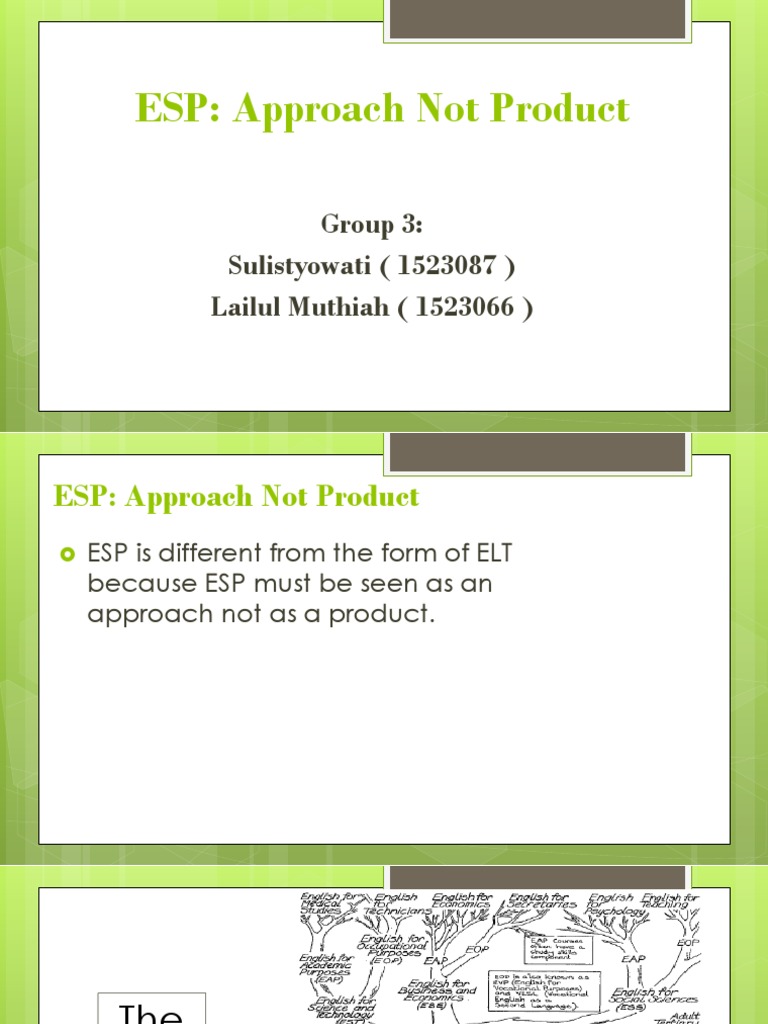 Esp Approach Not Product | PDF | Language Education | Semiotics