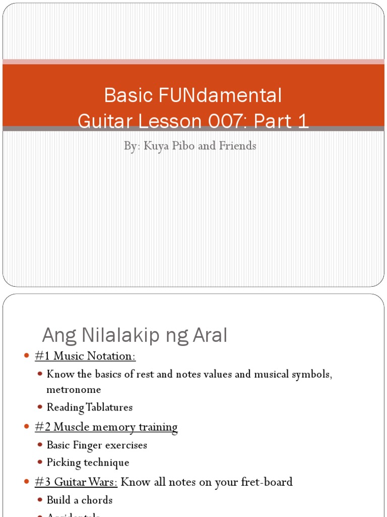 Basic Guitar Lesson 007 1 | PDF | Musical Compositions | Musicology
